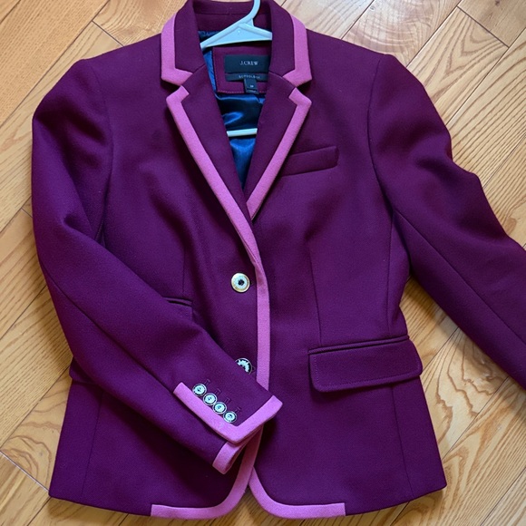 J. Crew | Jackets & Coats | J Crew Double Serge Wool Jacket 2p Rare ...